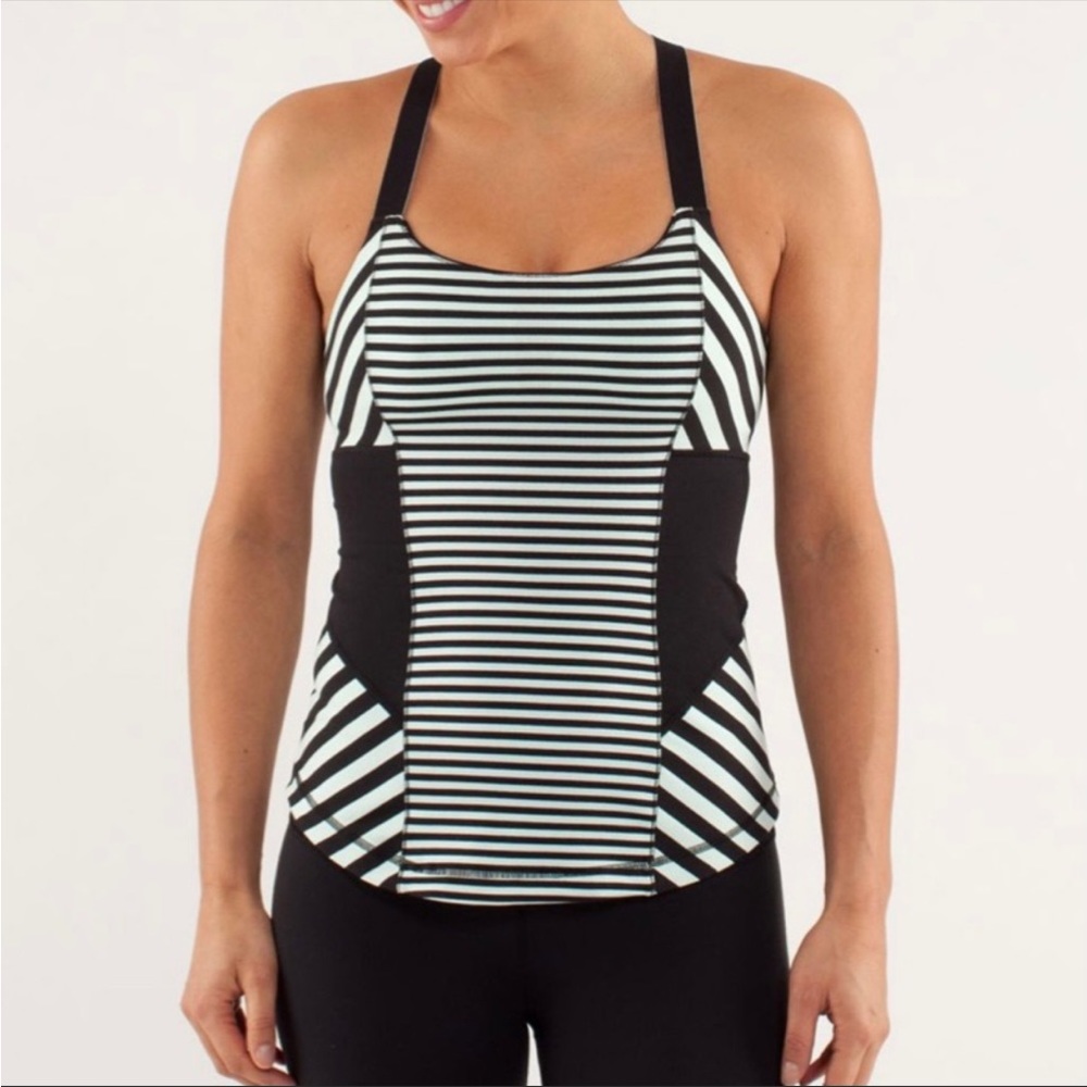 Lululemon Work It Out Striped Tank - Gem